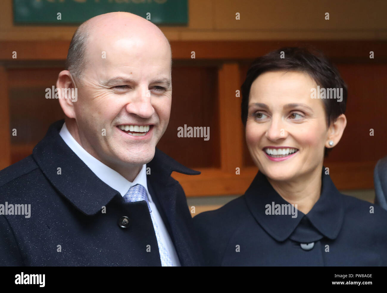 Sean Gallagher and his wife Trish arrive for the first live ...