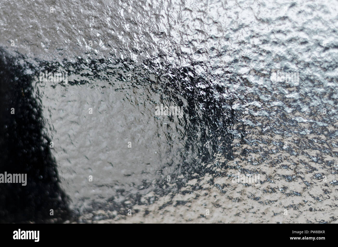Frozen window-glass blur Stock Photo - Alamy