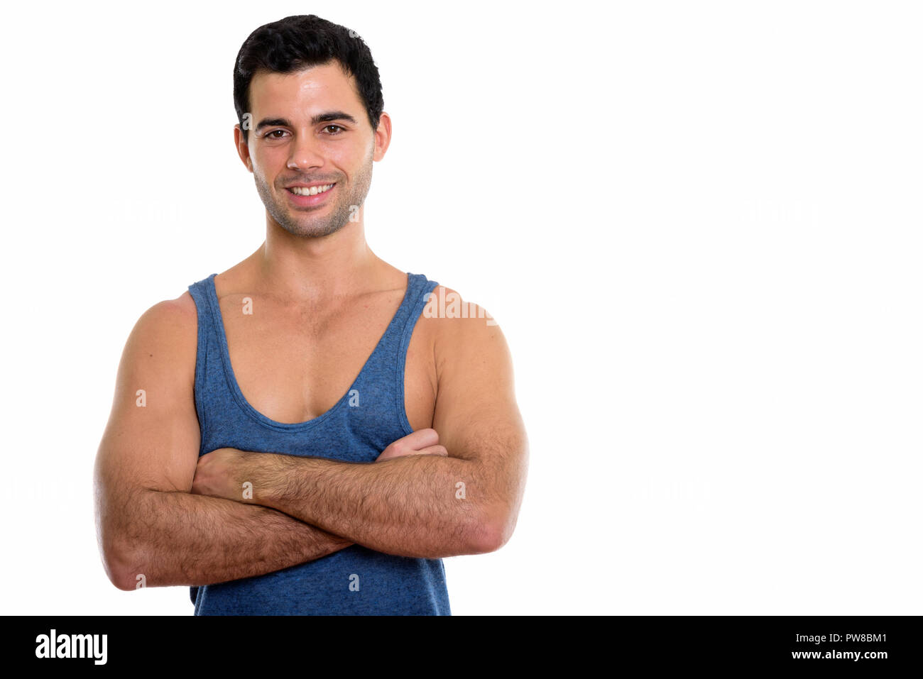 Handsome happy young hispanic man hi-res stock photography and images ...