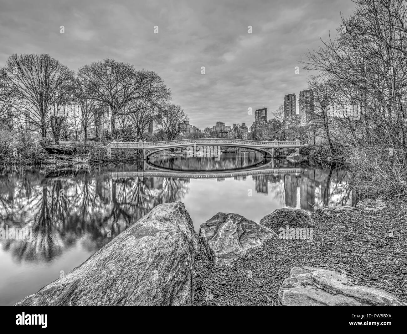 The Bow Bridge is a cast iron bridge located in Central Park, New York ...