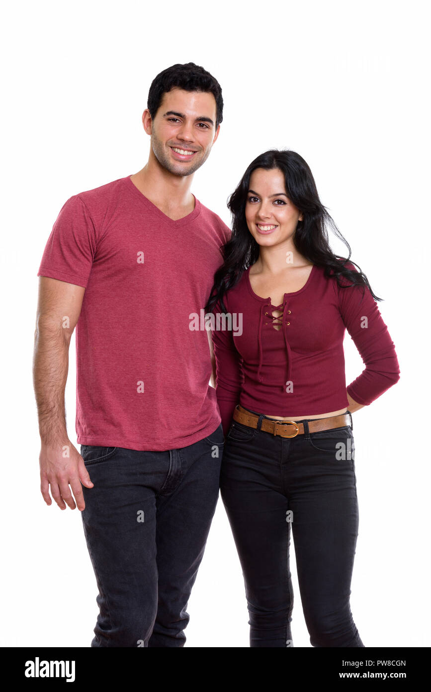 Happy couple woman man in Cut Out Stock Images & Pictures - Alamy