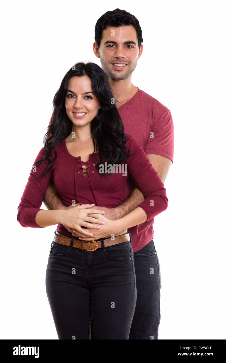 Couple happy studio smiling hi-res stock photography and images - Alamy