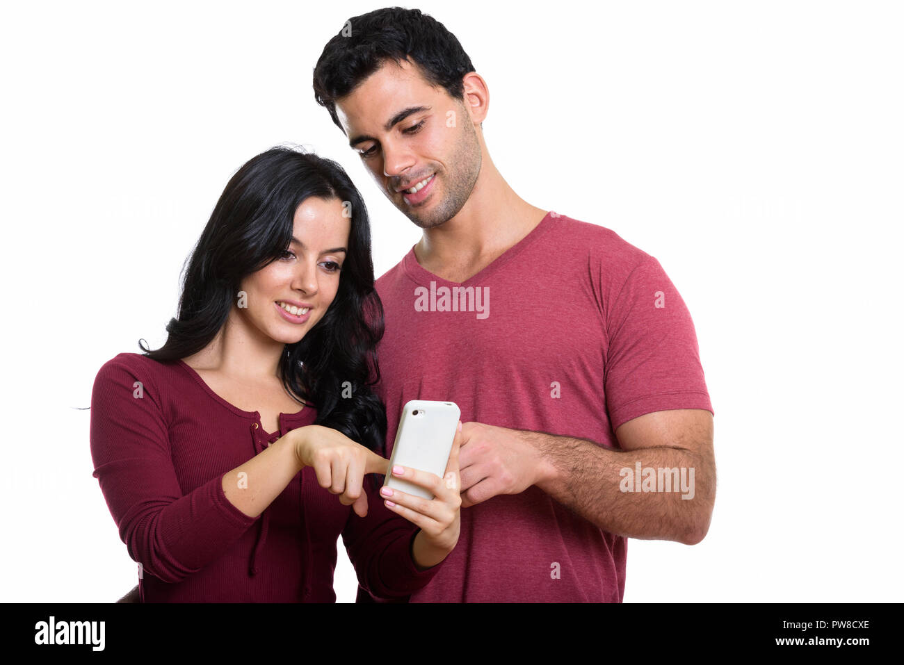 Two people one cell hi-res stock photography and images - Alamy