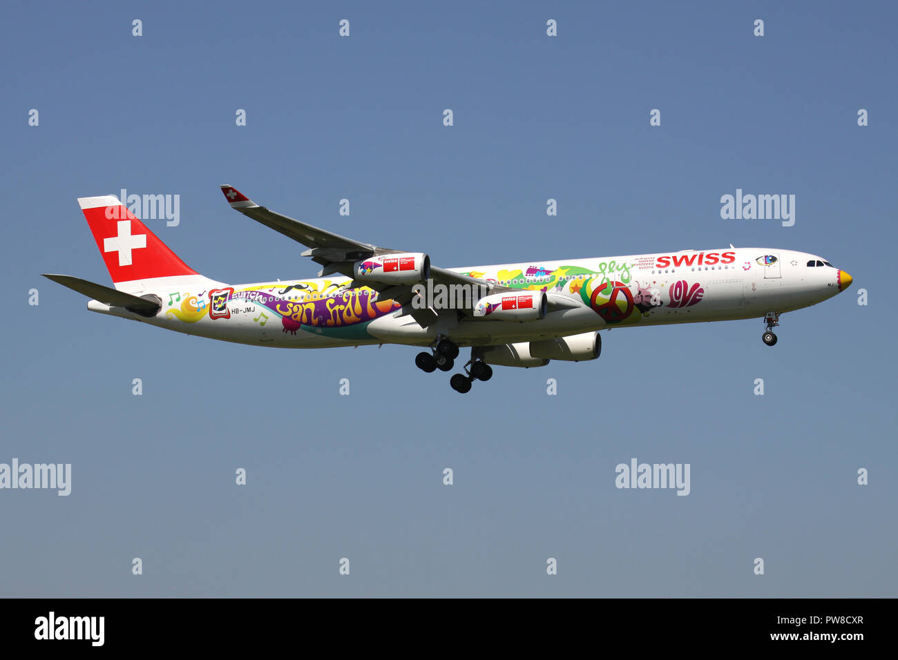 Swiss International Air Lines Airbus A340-300 in special San Francisco ...