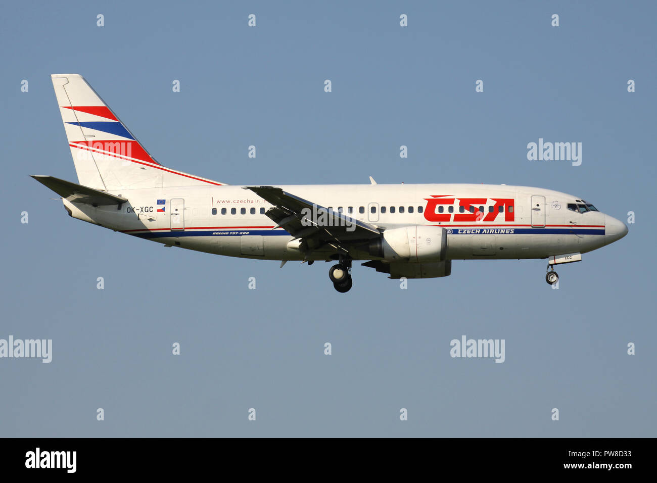 CSA Czech Airlines Boeing 737-500 (old livery) with registration OK-XGC ...