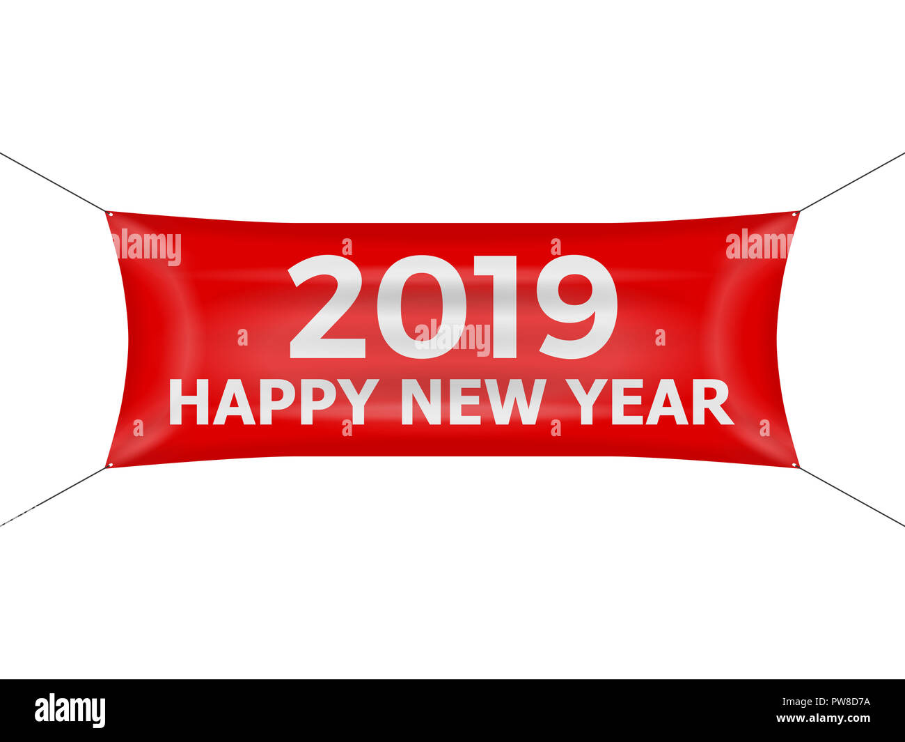 Banner new 2019 on a white background Stock Photo - Alamy