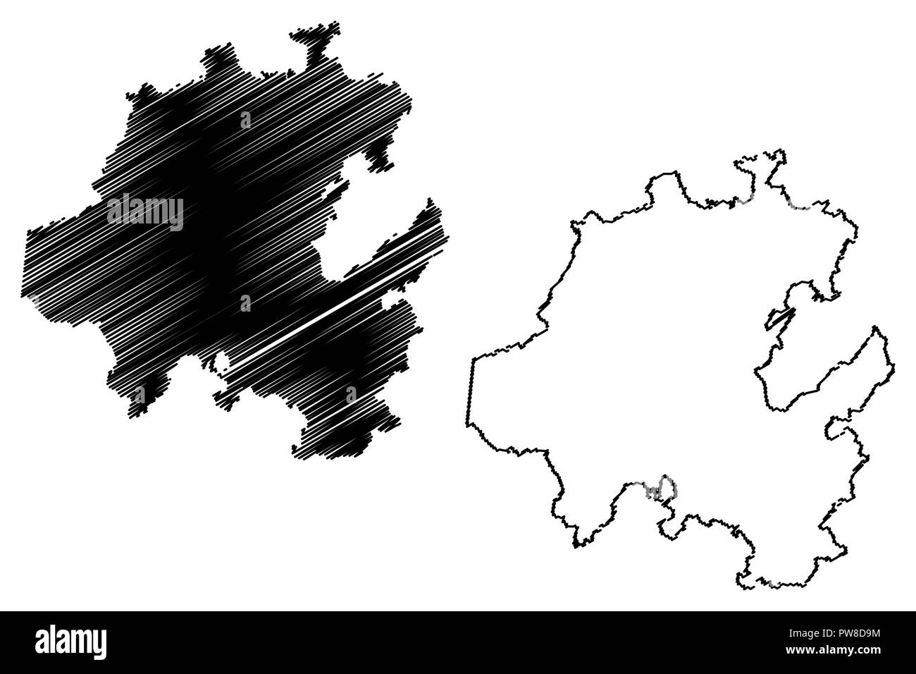 Map of pachuca mexico Cut Out Stock Images & Pictures - Alamy