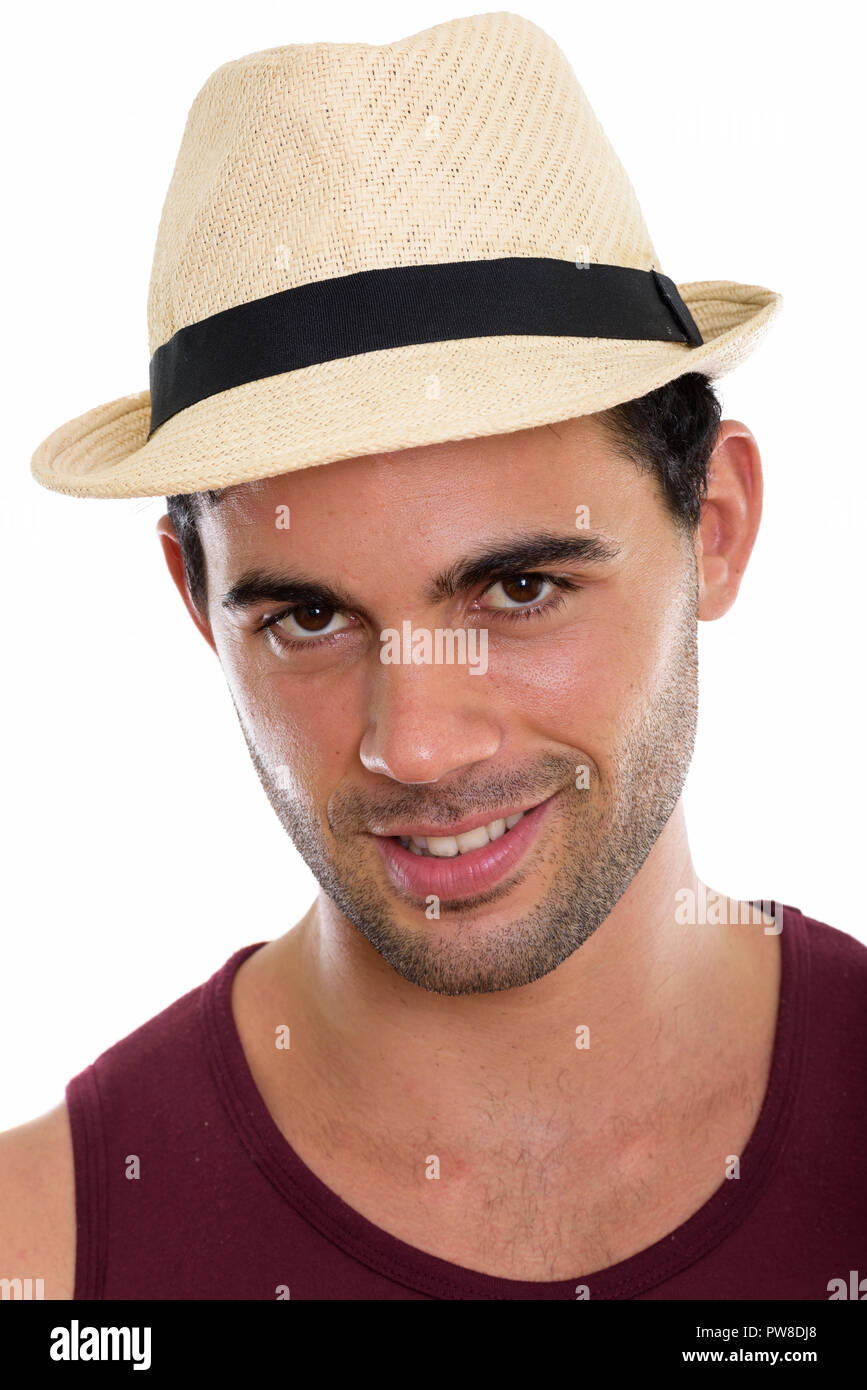 Young man latin wearing white hi-res stock photography and images - Alamy