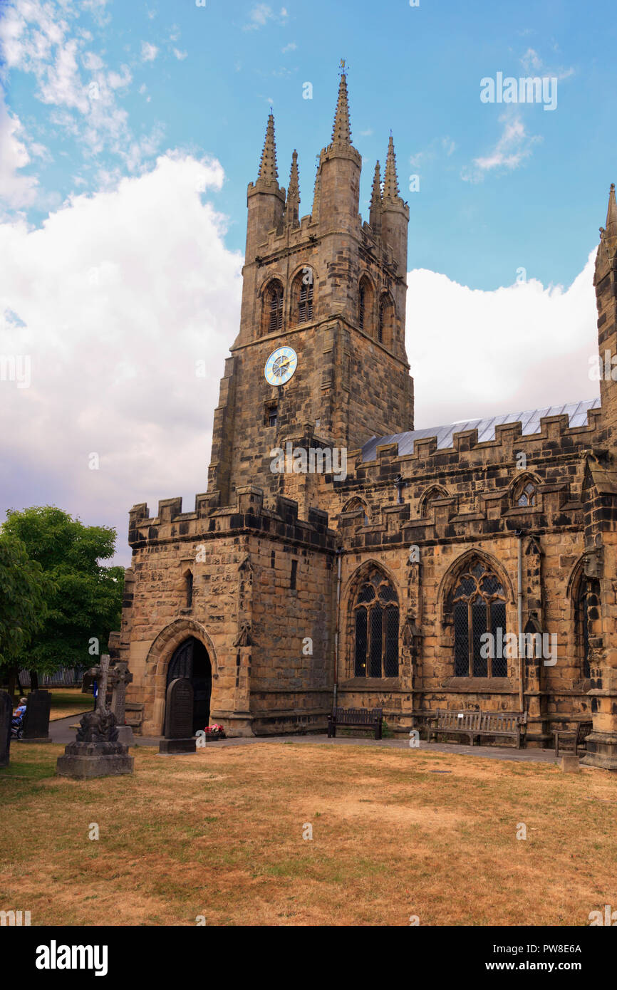 The church of st john the baptist in tideswell hi-res stock photography ...