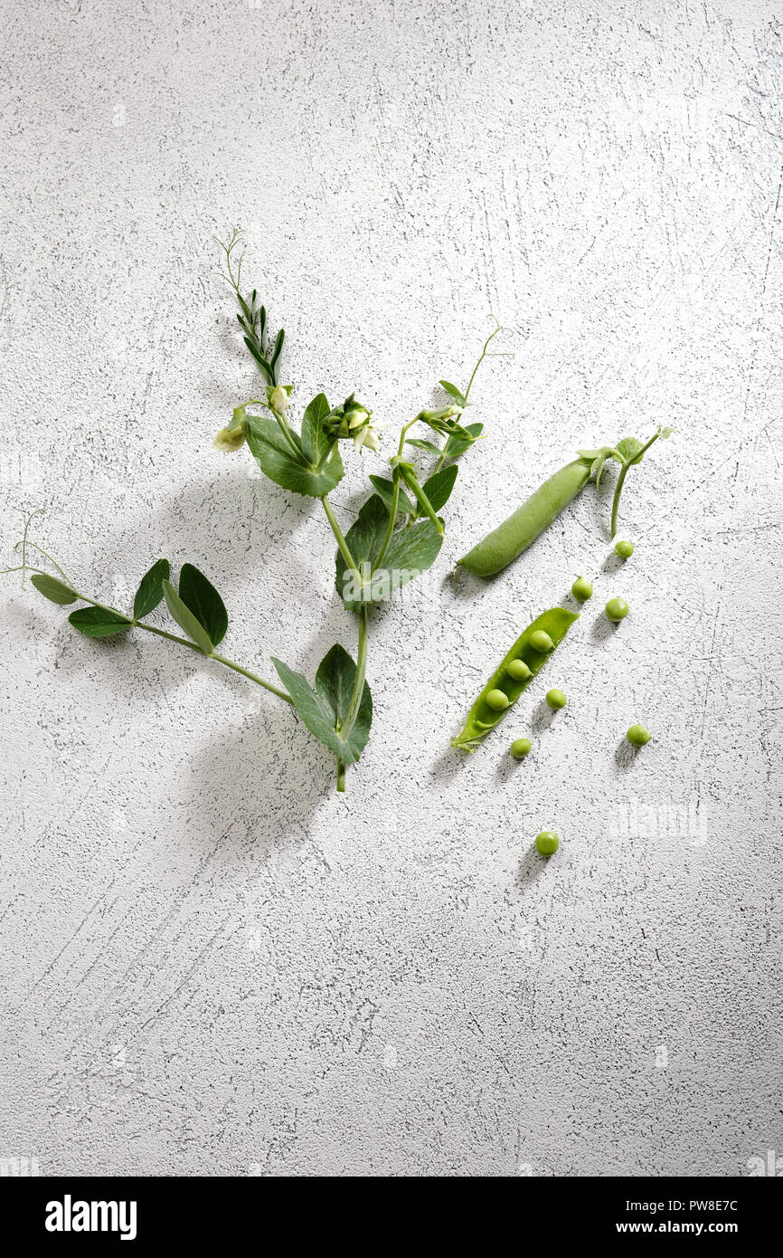 White background with fresh green peas pods Stock Photo - Alamy