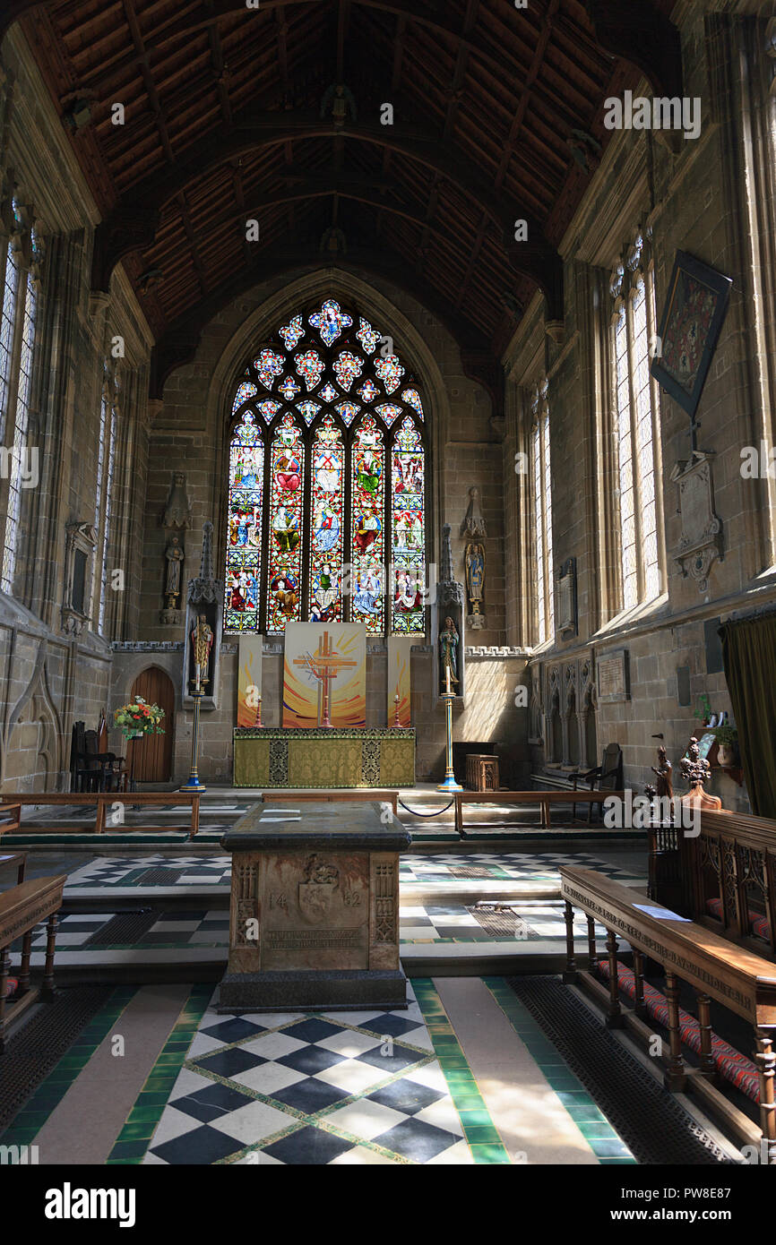 Inside St John the Baptist church in Tideswell Derbyshire UK Stock ...