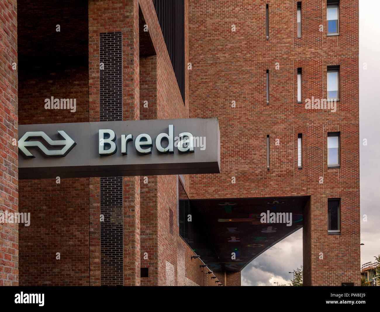 Breda, Netherlands - August 25, 2018 : Breda’s new railway station ...