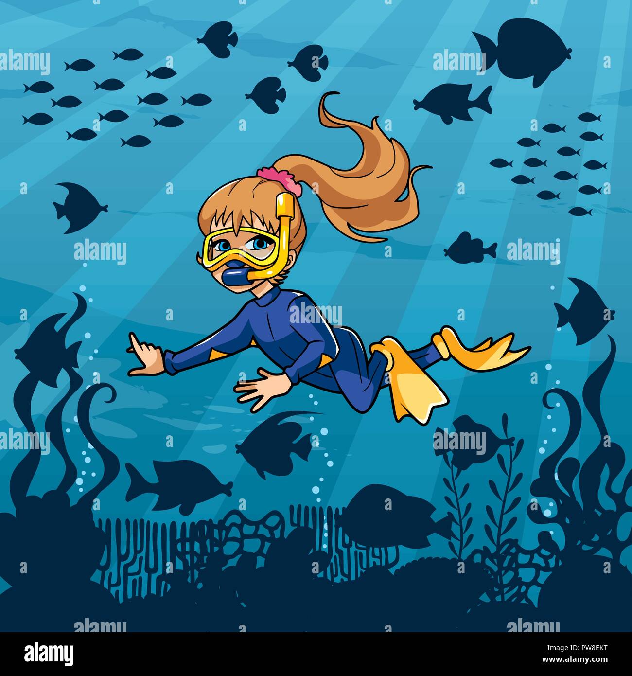 Comic strip girl hi-res stock photography and images - Alamy