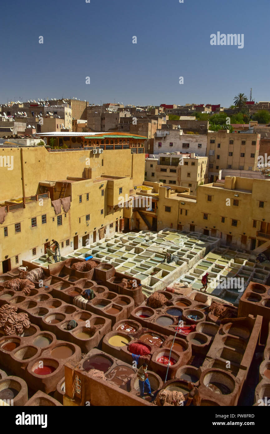Moroccan tannery landscape hi-res stock photography and images - Alamy