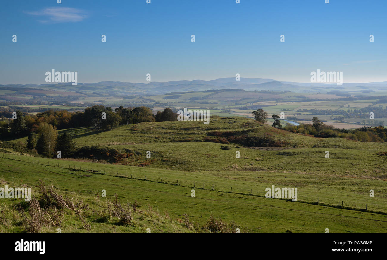 Hill Fort with the Cheviot Hills in the background Stock Photo - Alamy