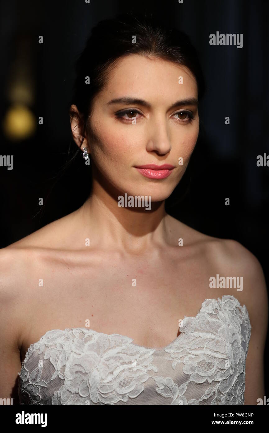 NEW YORK, NY - APRIL 14: A model walks the runway during the Anna Maier ...