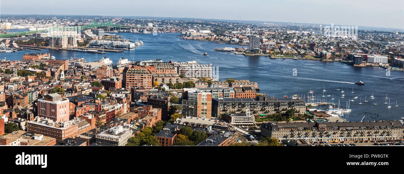 Boston harbor aerial hi-res stock photography and images - Alamy