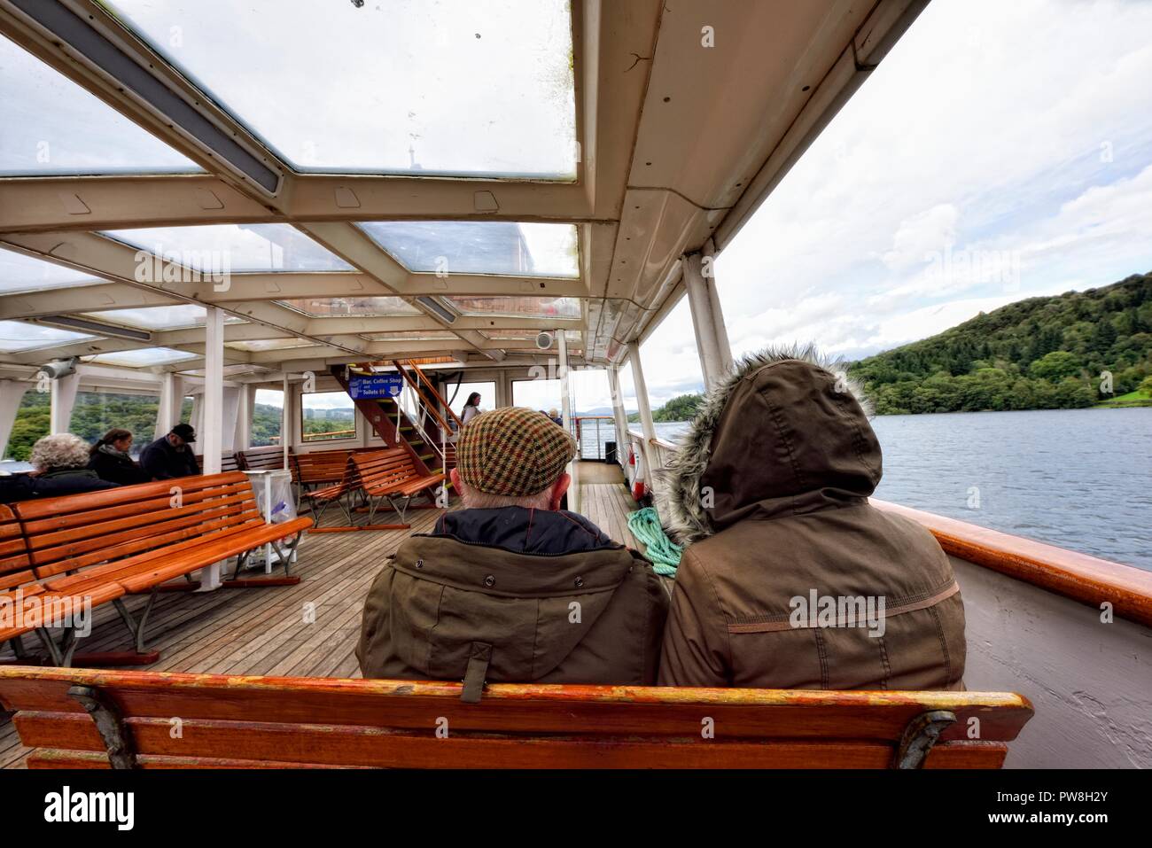 Passengers taking a lake cruise hi-res stock photography and images - Alamy