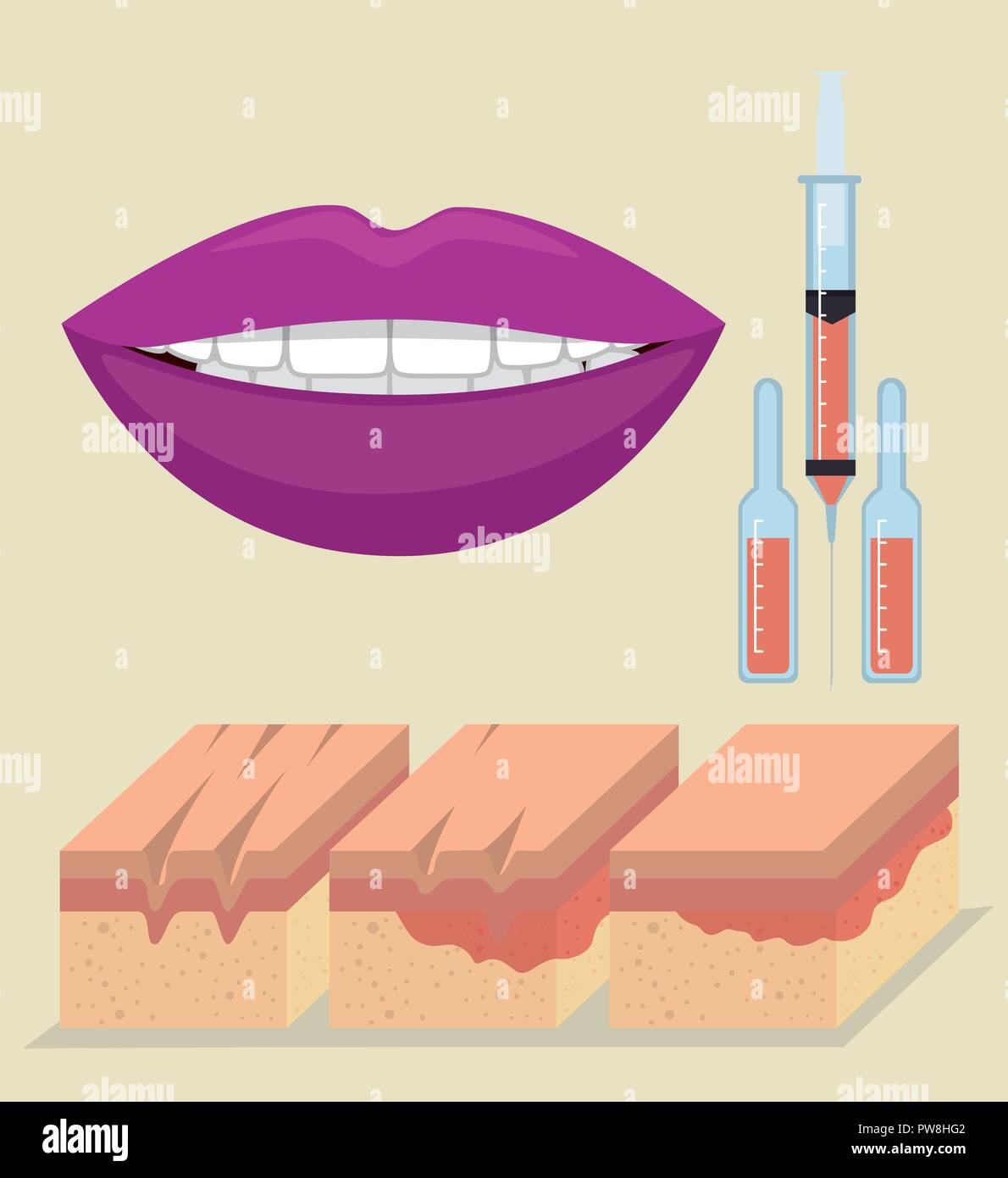 Cosmetic treatment botox injection Stock Vector Images - Alamy