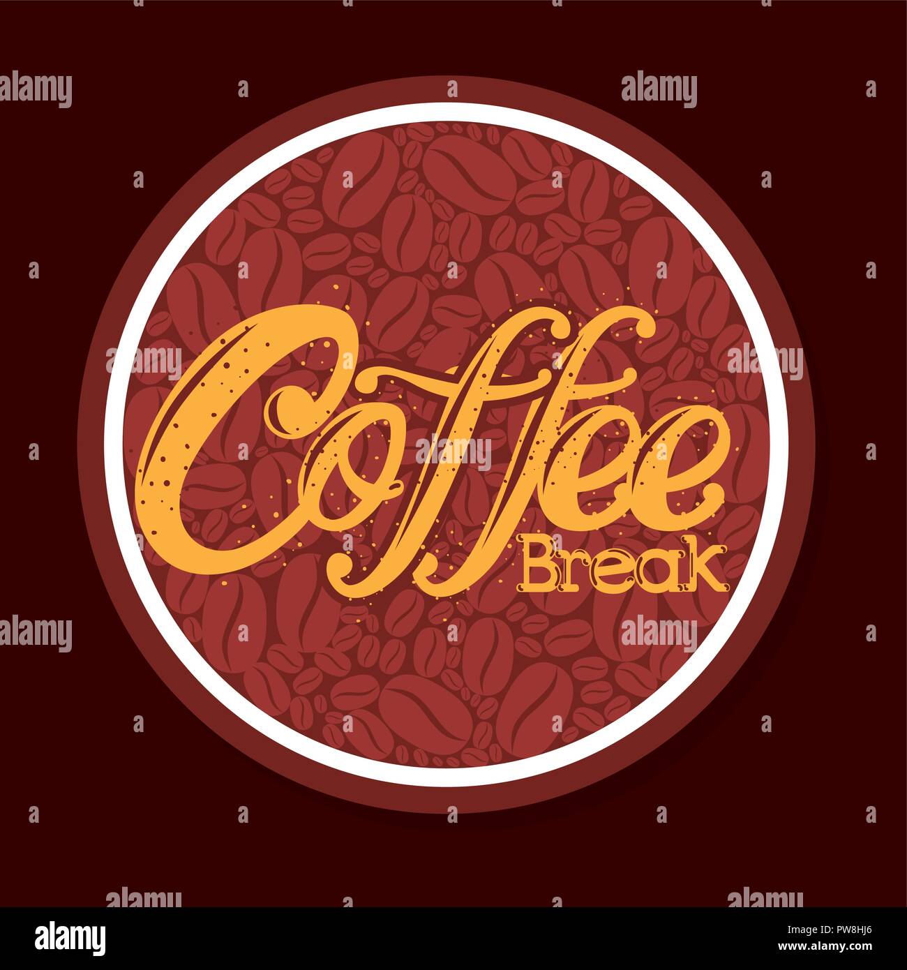 delicious coffee break label Stock Vector Image & Art - Alamy