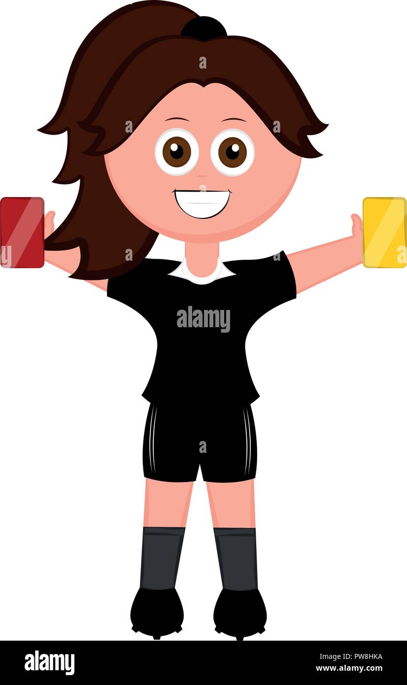 Isolated female soccer referee Stock Vector Image & Art - Alamy