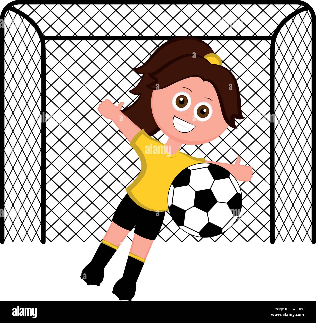 Isolated female soccer goalkeeper Stock Vector Image & Art - Alamy