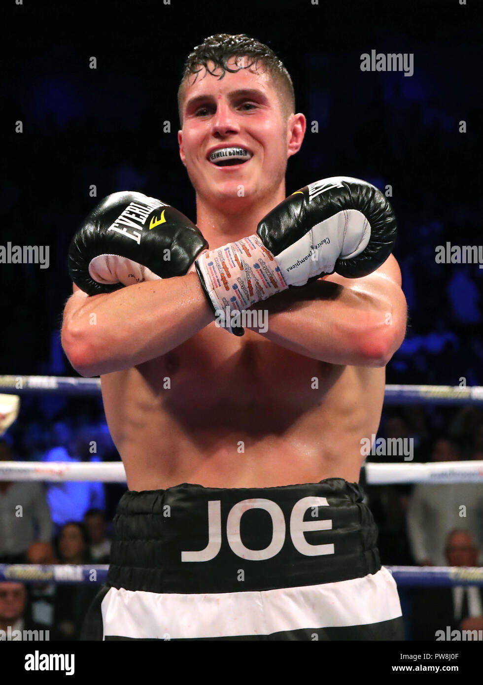 Joseph Laws celebrates winning the Welterweight Contest against Chris ...