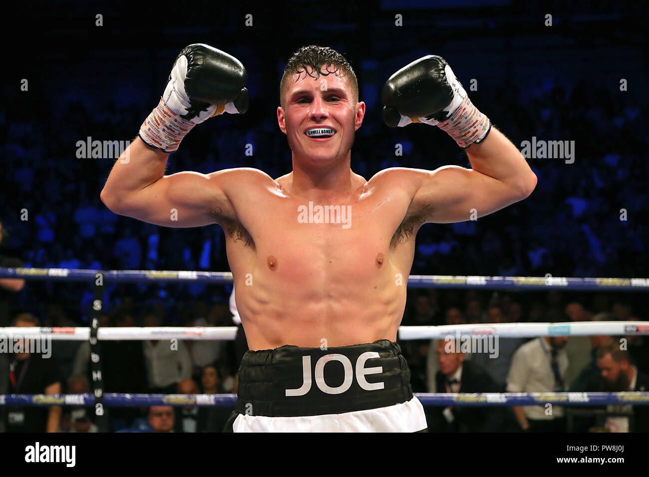 Joseph Laws celebrates winning the Welterweight Contest against Chris ...