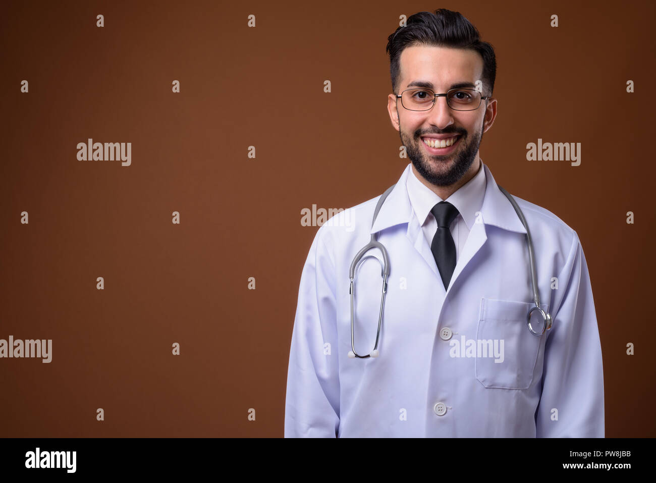 Happy persian bearded man doctor hi-res stock photography and images ...