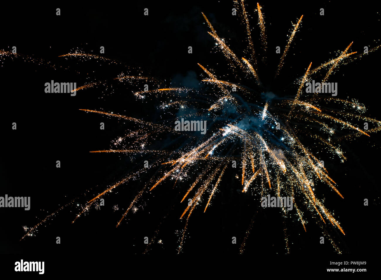 fireworks in the night sky Stock Photo - Alamy