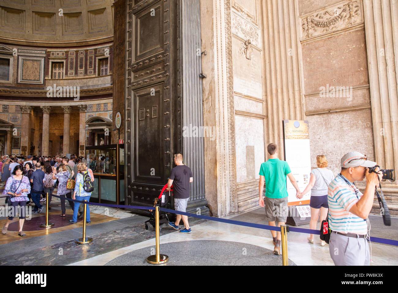 The Pantheon building entrance in Rome,Lazio,Italy Stock Photo - Alamy