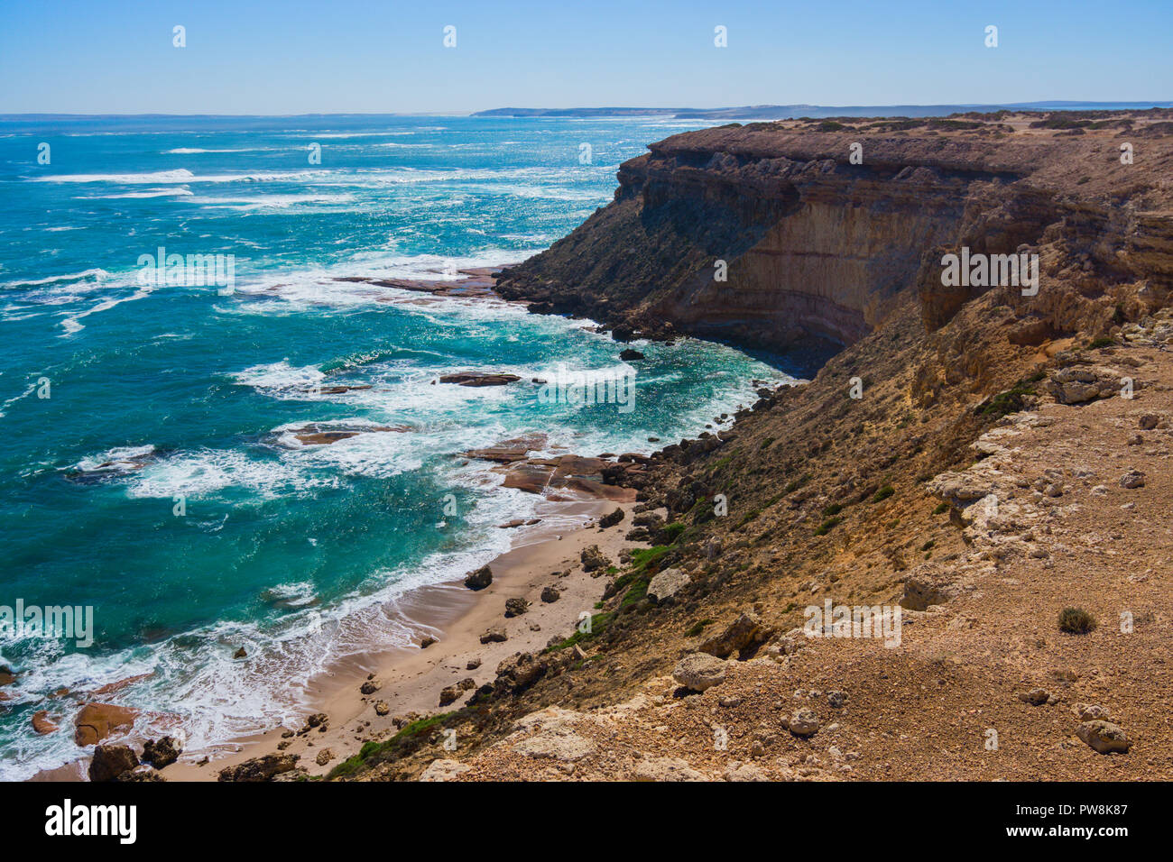Sheer cliffs at Point Labatt SA Australia's only mainland breeding ...