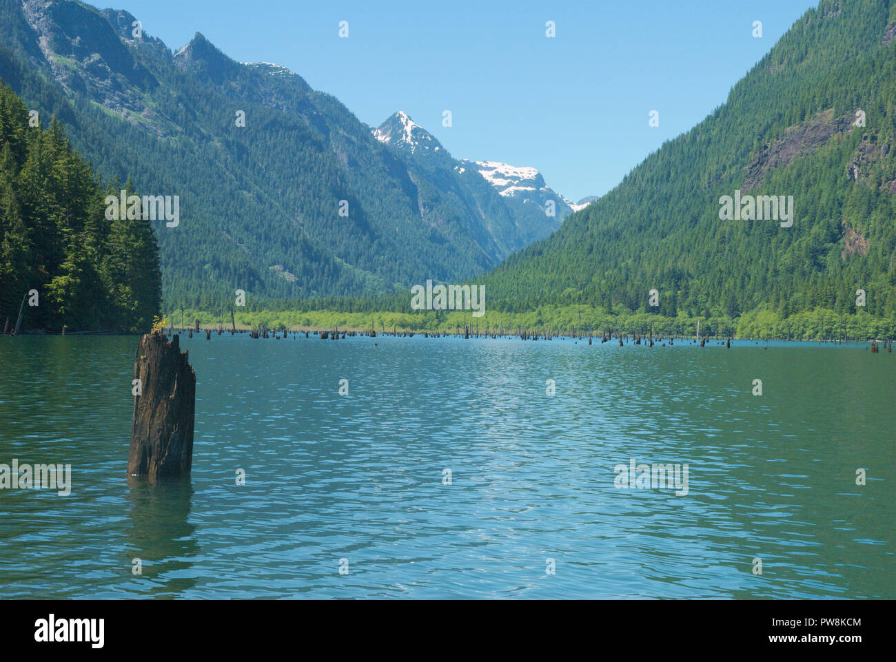 Stave River valley at the north end of Stave Lake in Mission, British ...