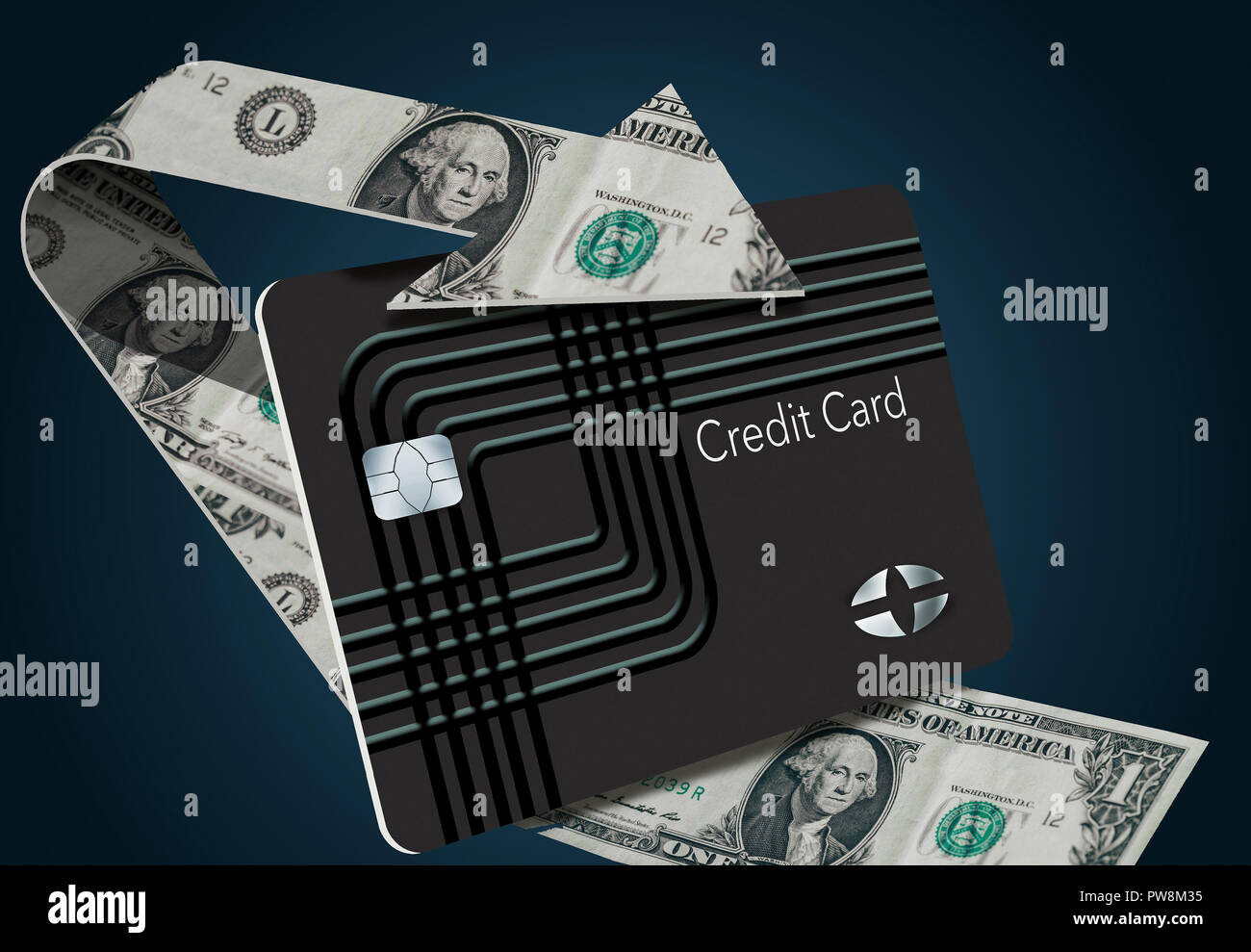 Cash back credit card rewards are illustrated here with a looping arrow ...
