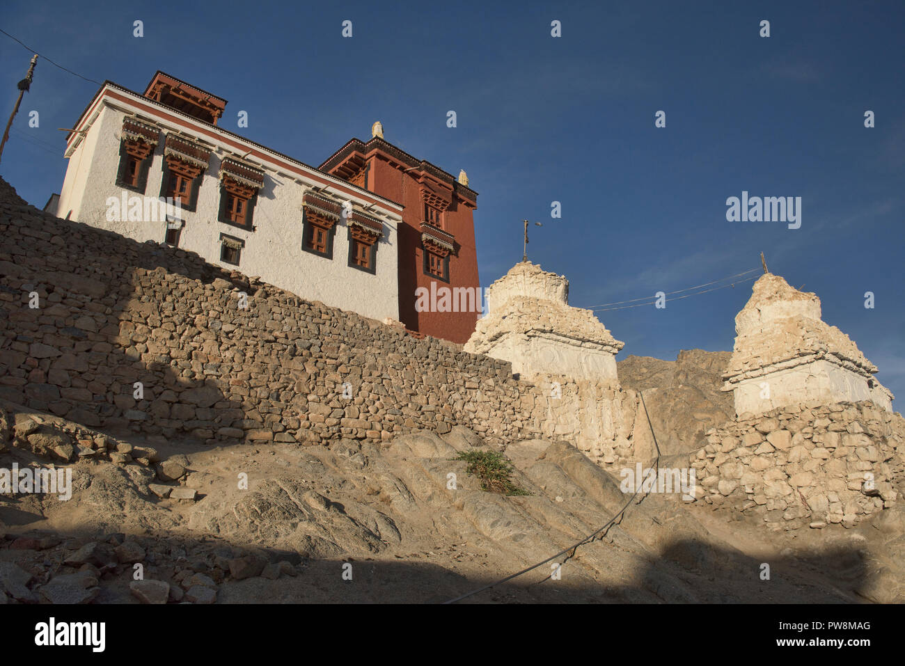 Namgyal Tsemo Monastery in beautiful light, Leh, Ladakh, India Stock ...