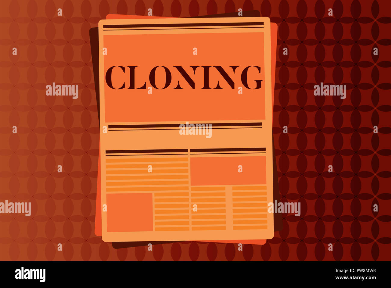 Handwriting text writing Cloning. Concept meaning Make identical copies ...