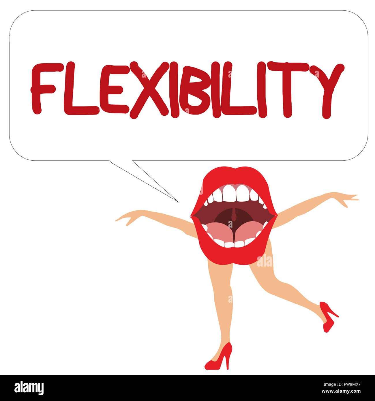 Word writing text Flexibility. Business concept for Quality of bending ...