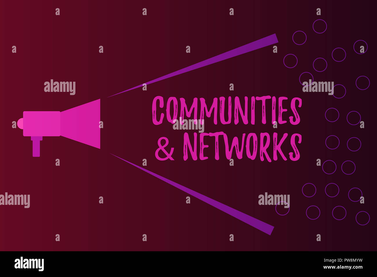 Writing note showing Communities and Networks. Business photo ...