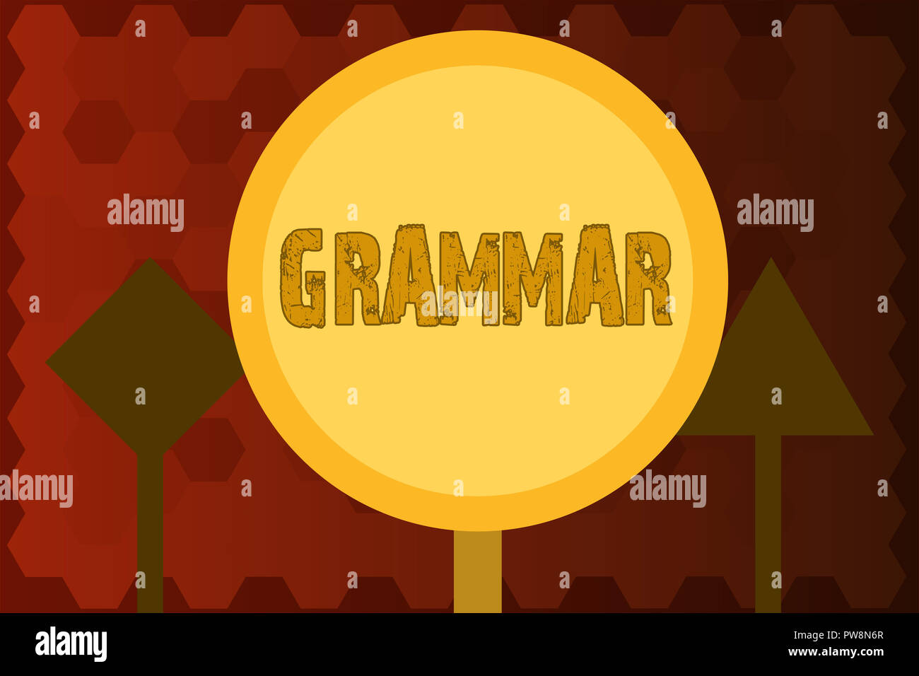 Text sign showing Grammar. Conceptual photo System and Structure of a ...