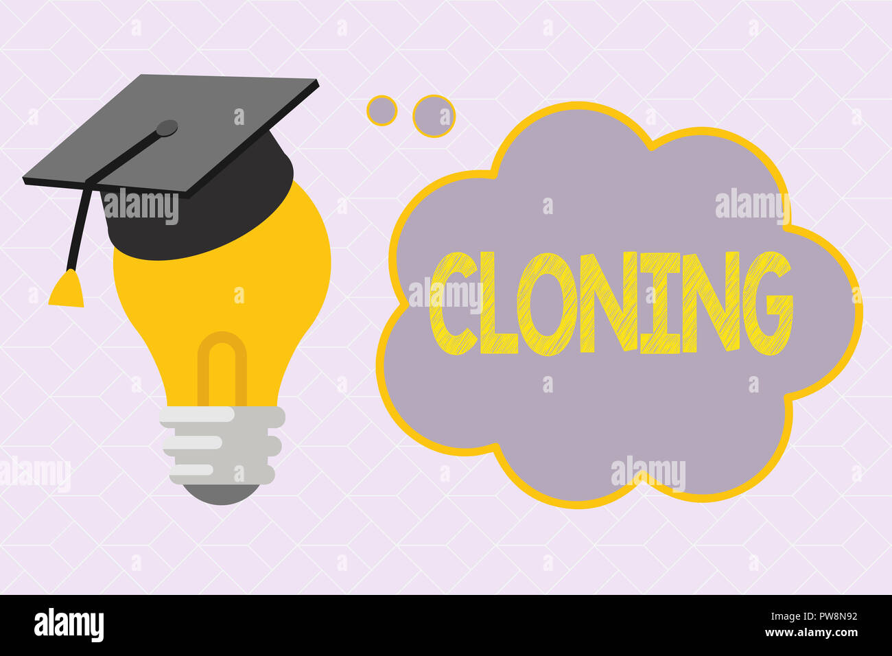 Text sign showing Cloning. Conceptual photo Make identical copies of ...