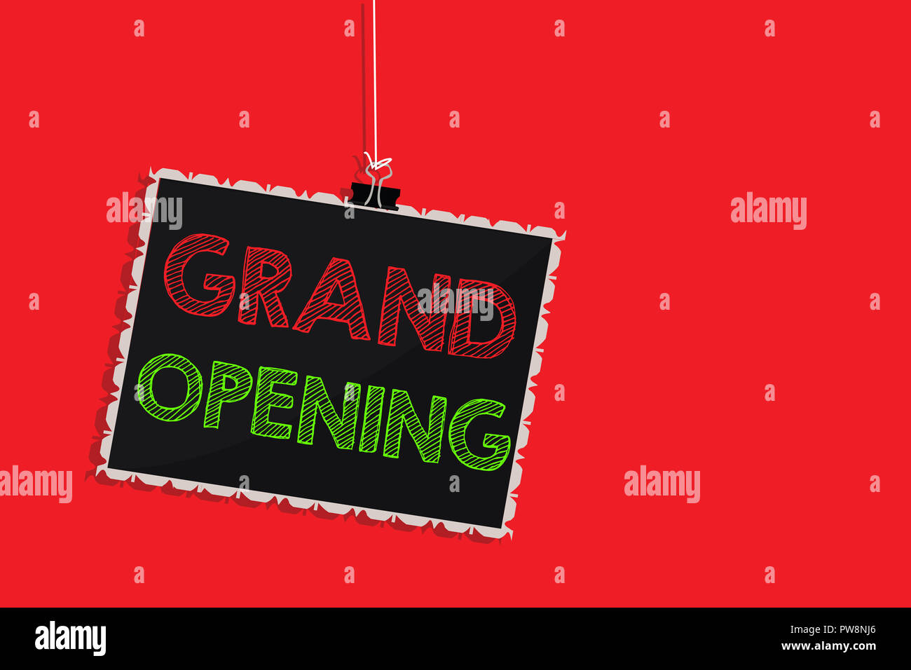 Handwriting text writing Grand Opening. Concept meaning Ribbon Cutting ...