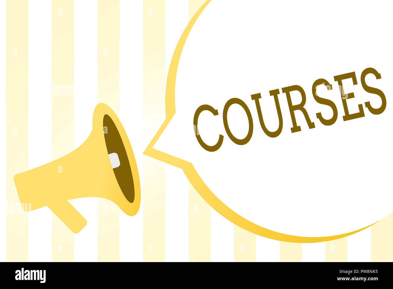 Writing note showing Courses. Business photo showcasing Route Direction ...