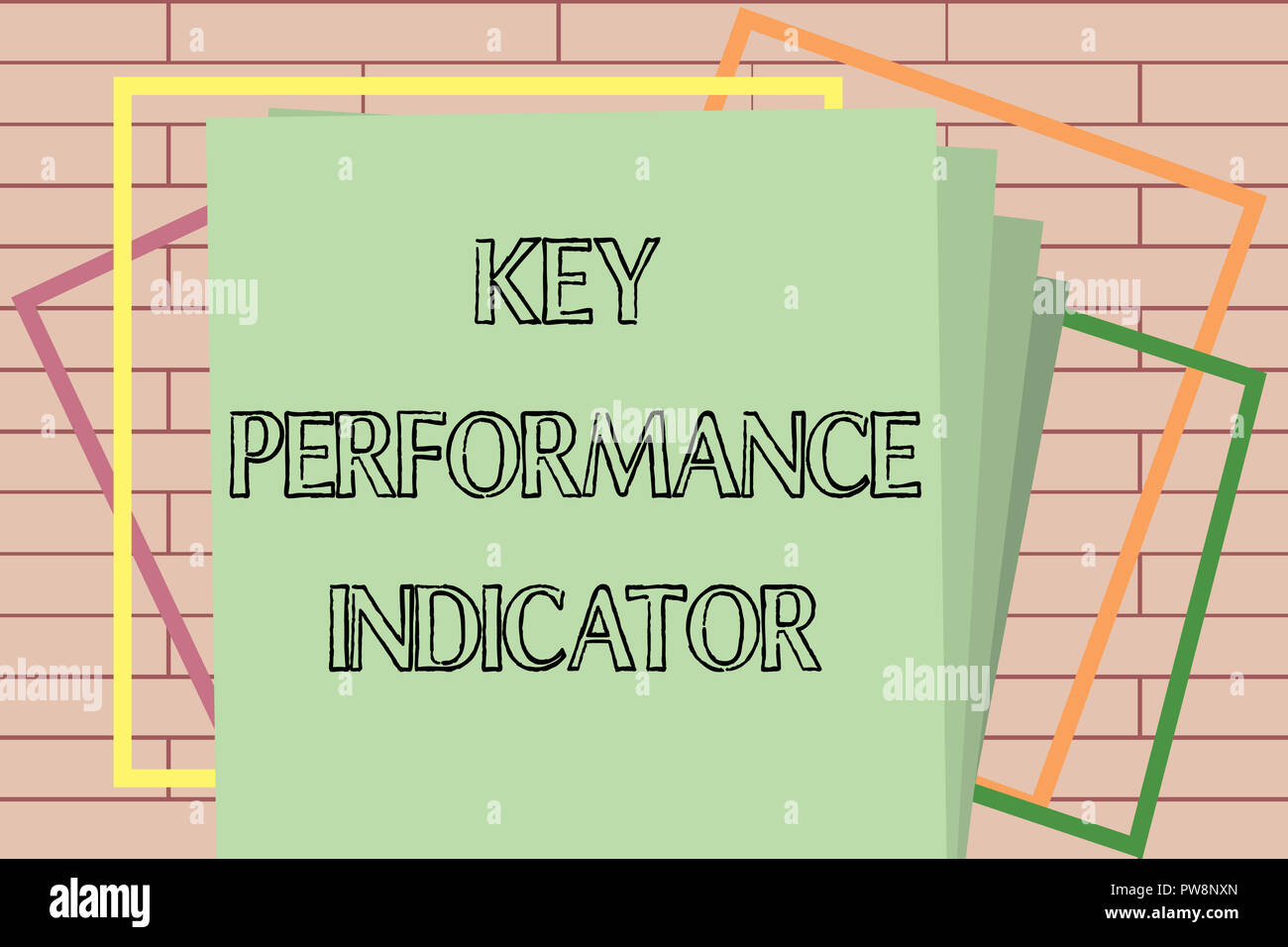 Handwriting text writing Key Performance Indicator. Concept meaning how ...
