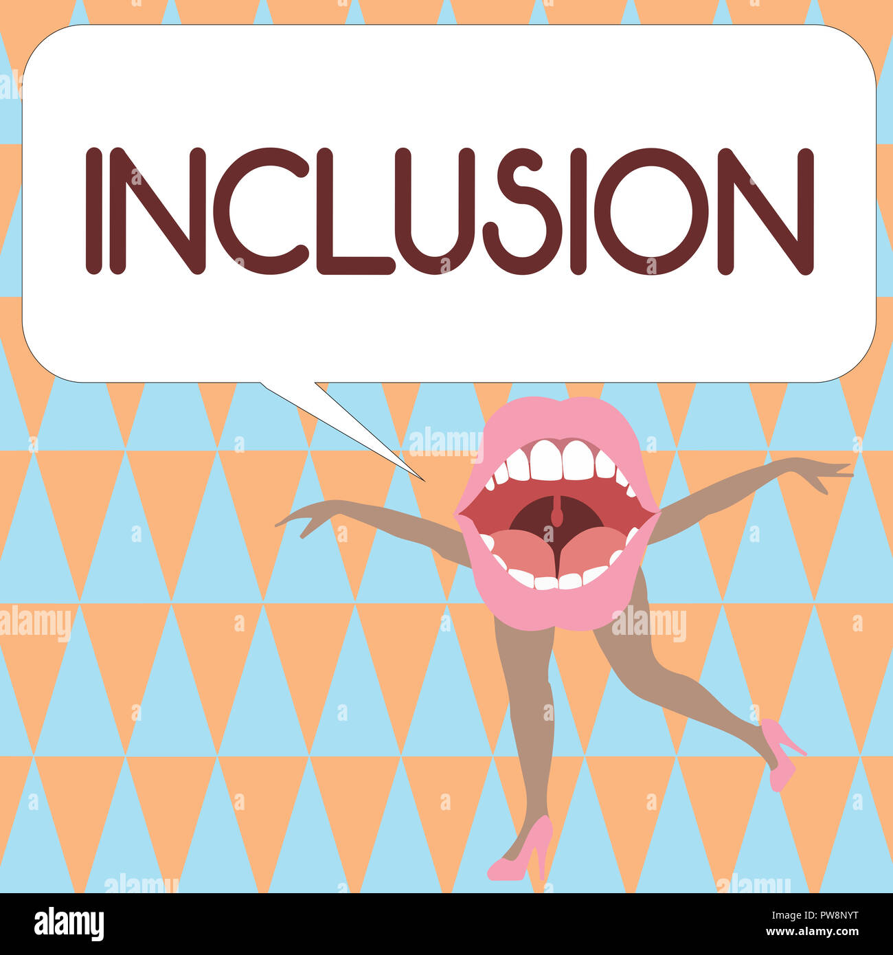 Text sign showing Inclusion. Conceptual photo action state including of ...