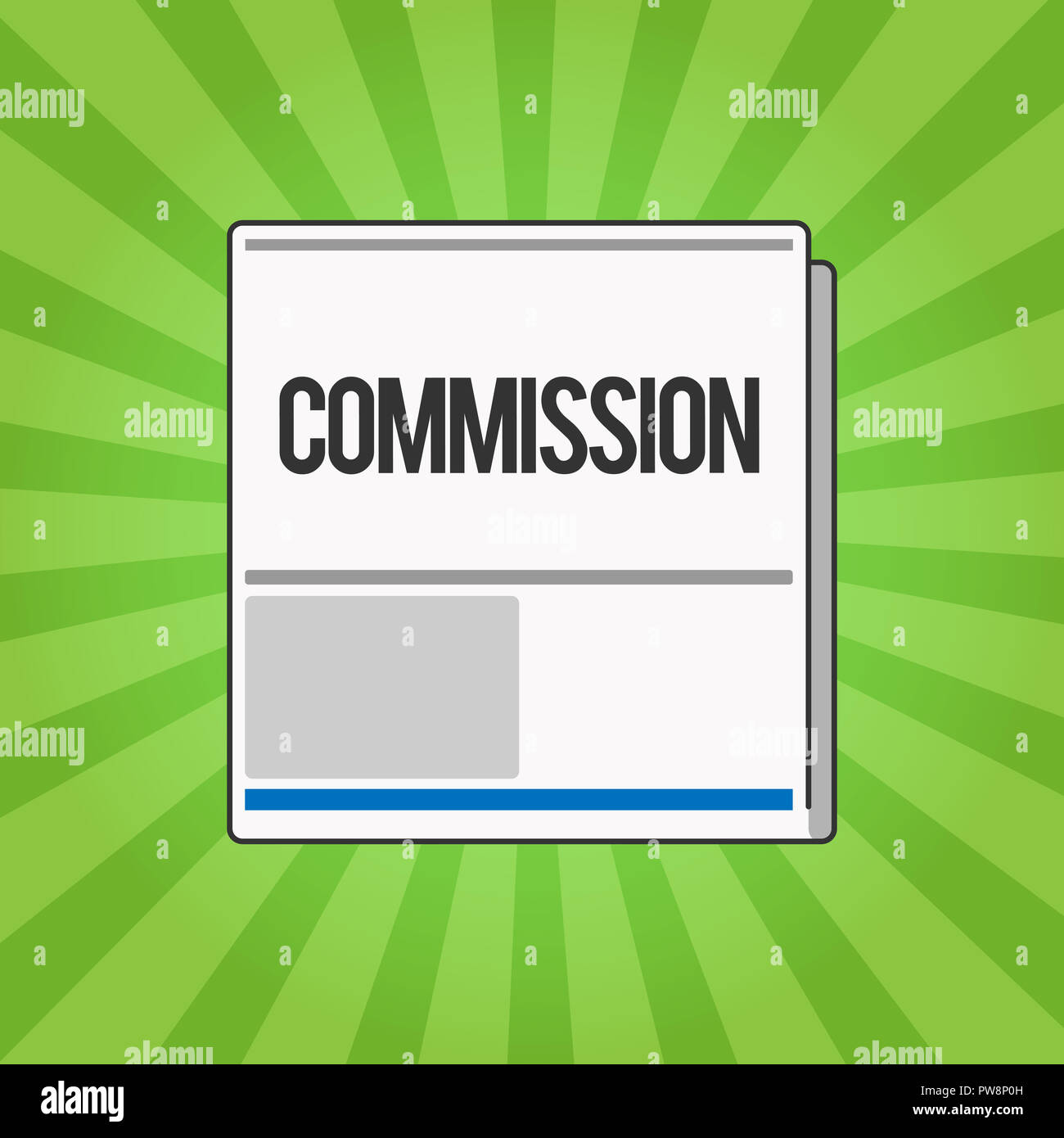 Handwriting text writing Commission. Concept meaning Instruction ...