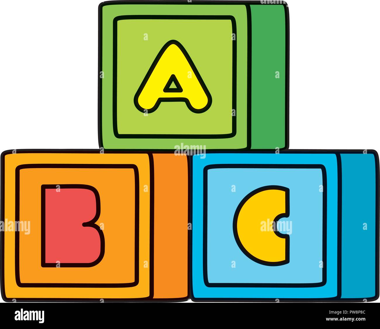 Alphabet cubes b Stock Vector Images - Alamy