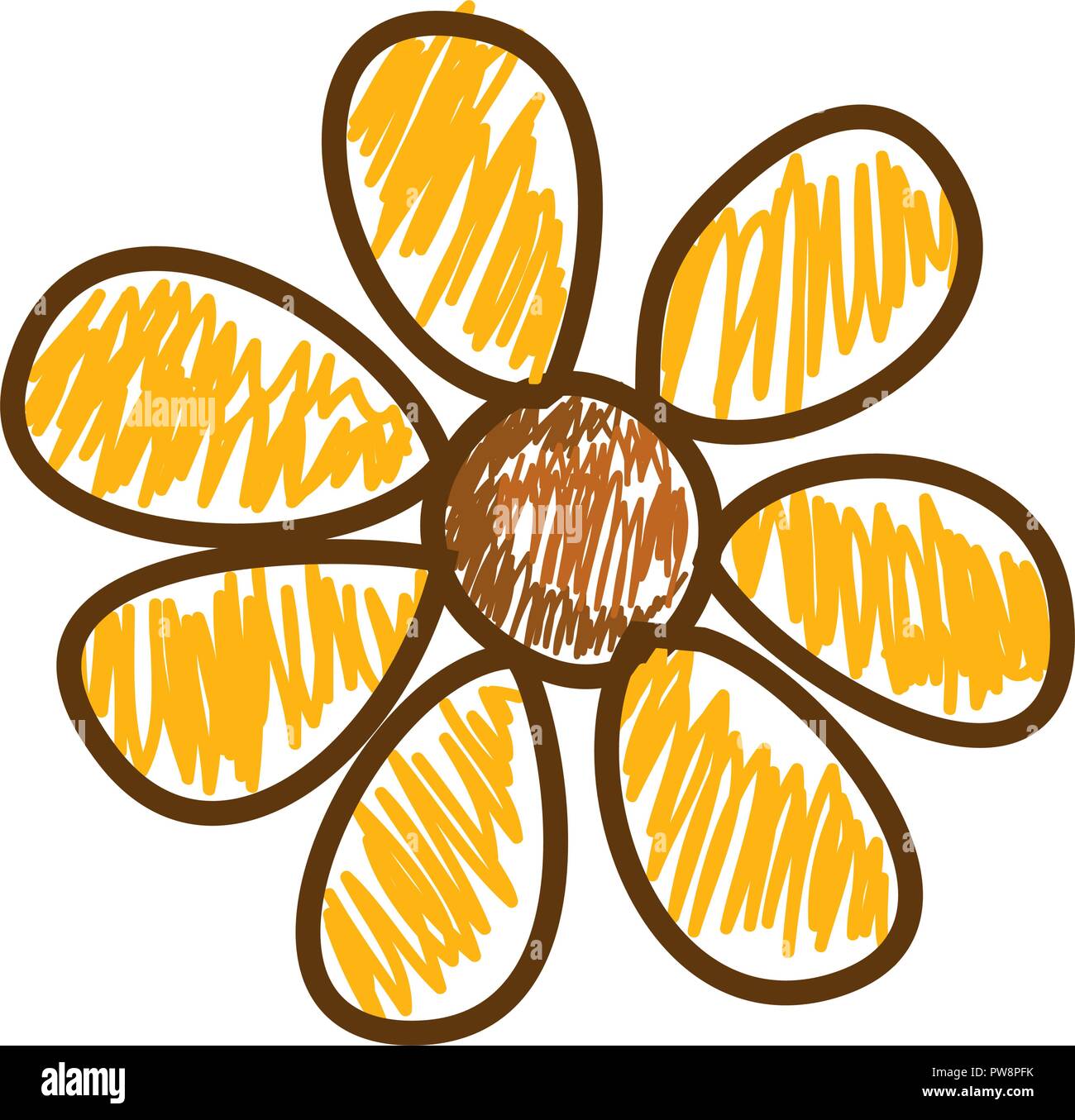 cute flower drawing icon vector illustration design Stock Vector Image ...