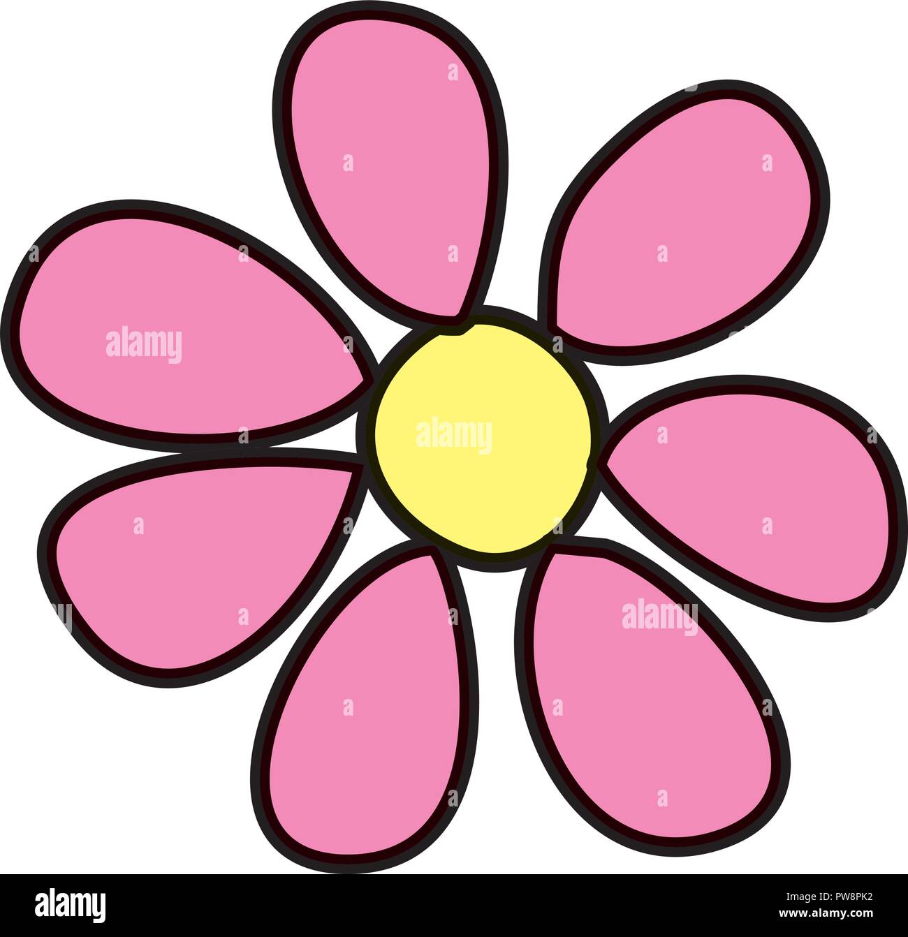 cute flower drawing icon Stock Vector Image & Art - Alamy