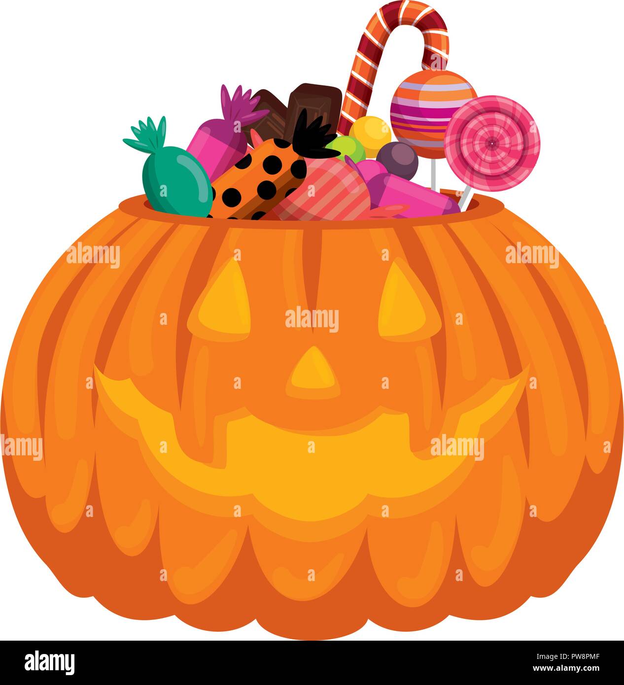 Candies halloween lantern Stock Vector Images - Alamy