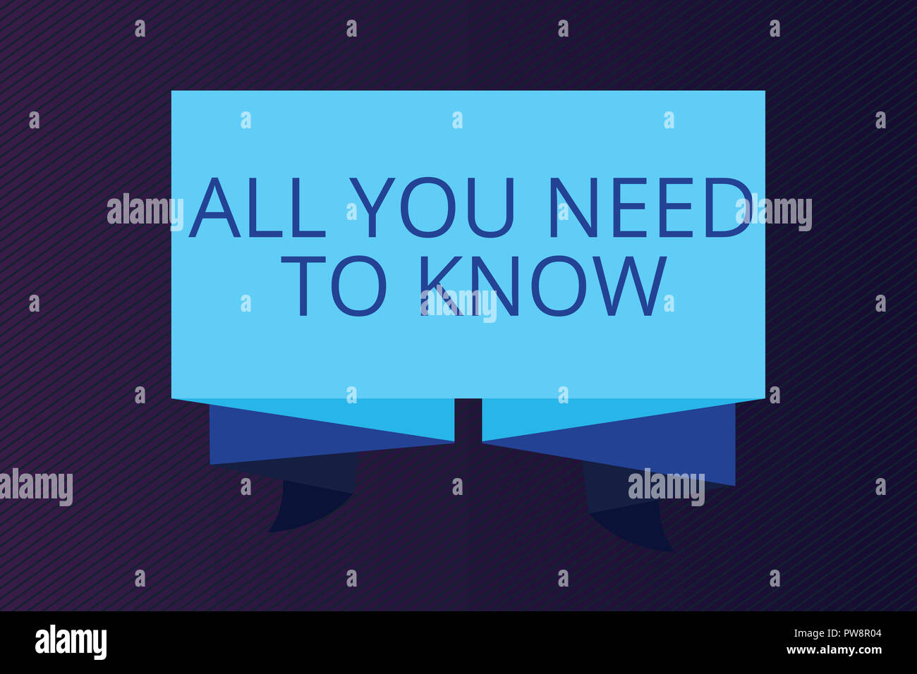 Word writing text All You Need To Know. Business concept for Tell only the Facts and Important ...